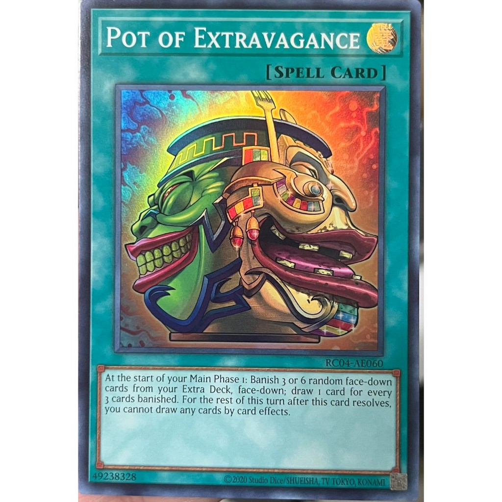 Yugioh Asia-Eng [RC04-AE060] Pot of Extravagance (Super Rare) การ์ดเกม ...