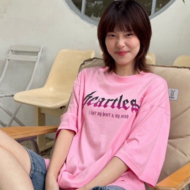 NEW เสื้อยืดลาย Valentine ทรงโอเวอร์ไซส์ Heartless New Color Update ...