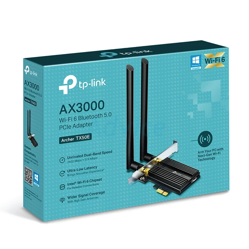 [ประกัน LT] TP-Link Archer TX50E V2 AX3000 Wi-Fi 6 Bluetooth 5.2 PCIe ...