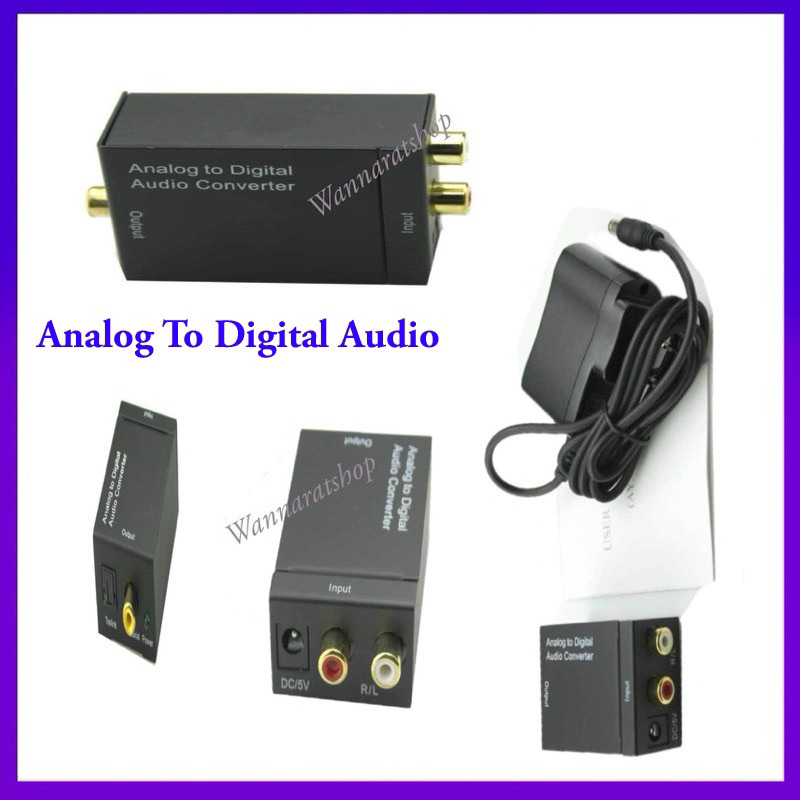 Analog To Digital Audio Converter (RCA/Optical & TOS Link) กล่องแปลง ...