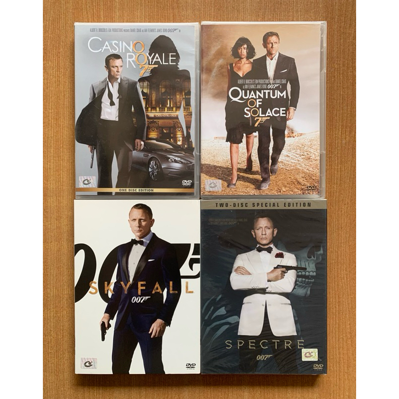 DVD : James Bond 007 Casino Royale, Quantum of Solace, Skyfall, Spectre [มือ 1] Daniel Craig ...