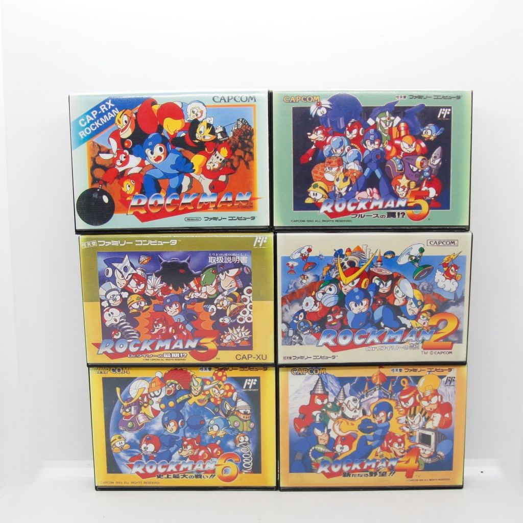 ตลับเกมส์ Rockman 1-6 ของแท้ ยุค 90 ของเครื่องเล่น Nintendo Family ...