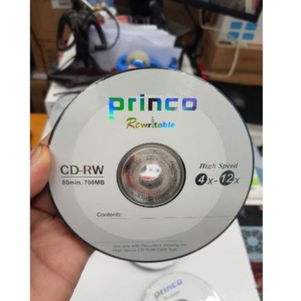 Princo ใหม่ (มี2รุ่น) CD-RW DVD-RW 80min. 700Mb (Pack 10เเผ่น)ออก ...