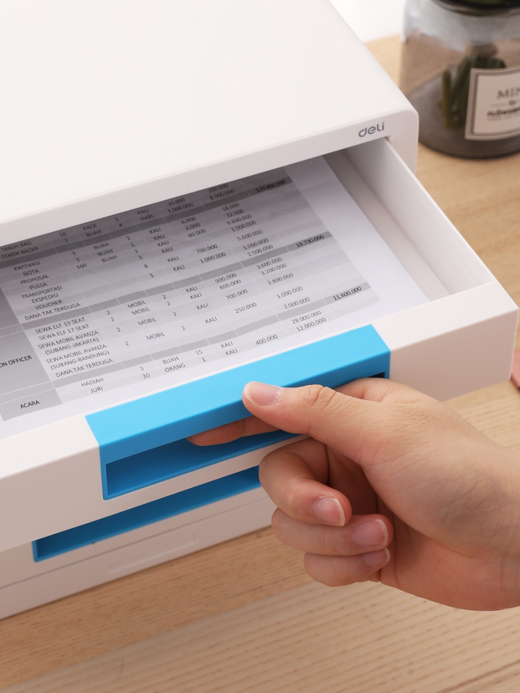 ตู้เอกสาร 5 ชั้น ขนาด A4 (ฟ้า) Deli Z01033 File Cabinet อุปกรณ์สำนักงาน ...