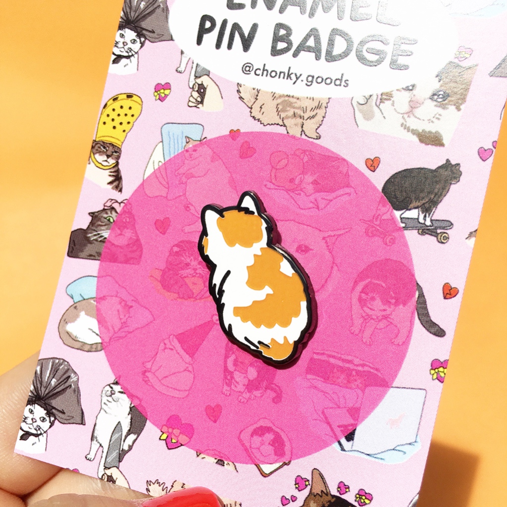 เข็มกลัด แมว มีม พิน Original Funny Cat Meme Enamel Pins | Knife Cat ...