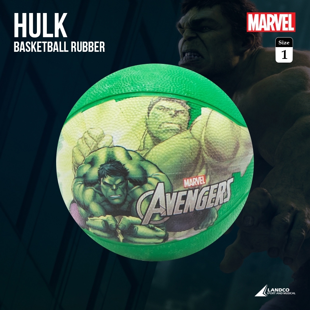 MARVEL มาร์เวล ลูกบาสเก็ตบอลยาง BASKETBAL JUDYS HULK RUBBER เบอร์ 1 ...