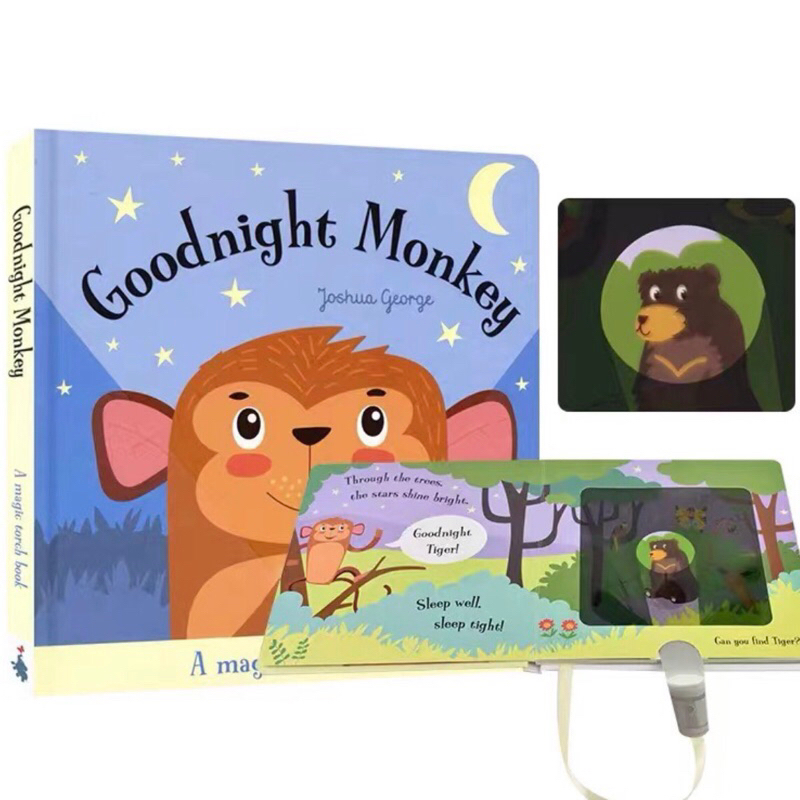 พร้อมส่ง A magic torch book หนังสือไฟฉาย ส่องไฟ board book Goodnight ...