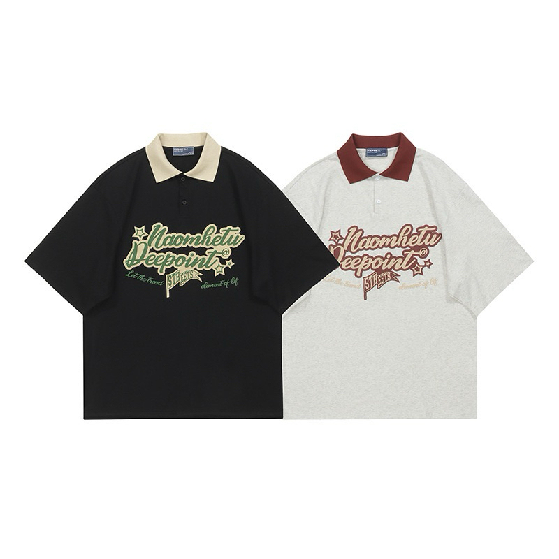 DEEPOINT POLO เสื้อโปโลแขนสั้นทรงโอเวอร์ไซส์ | Shopee Thailand