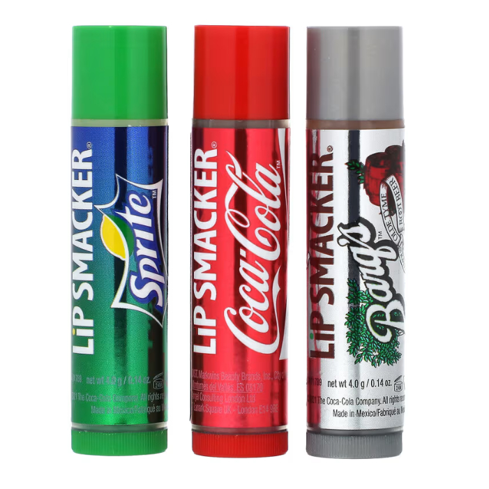 ใหม่ Lip Smacker, Coca Cola, Lip Balm, Trio Pack ,0.14 oz (4 g ...