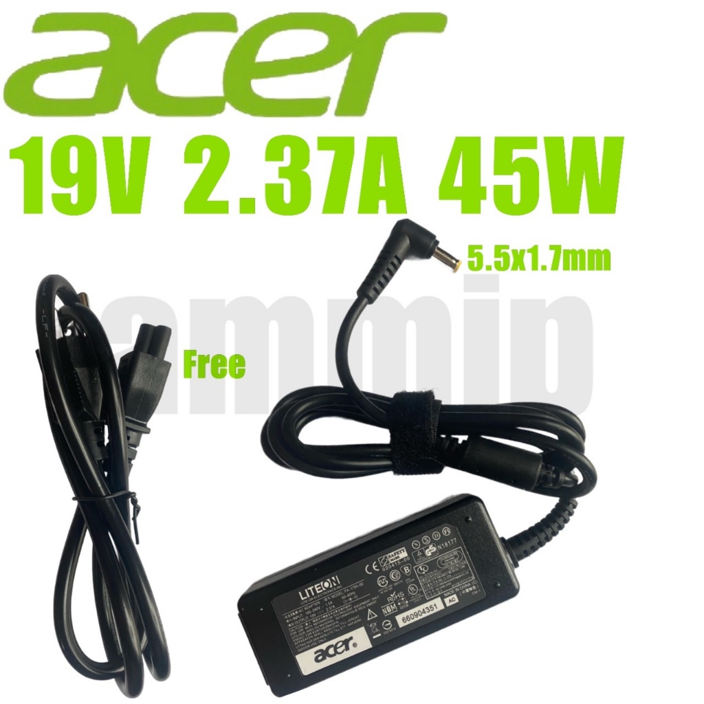 สินค้าพร้อมส่ง Acer อะแดปเตอร์ เอเซอร์ 19V 2.37A 45W 5.5X1.7mm | Shopee Thailand