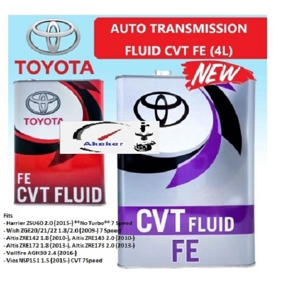 ORIGINAL GENUINE Toyota ATF CVT FE 4L Automatic Transmission Fluid OIL ...