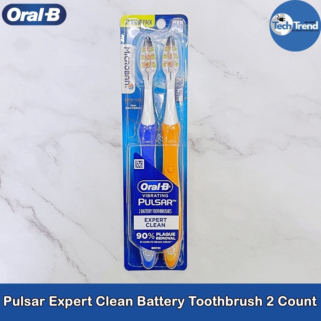 (Oral-B) Vibrating Pulsar Expert Clean,Battery Toothbrush, Medium 2 ...