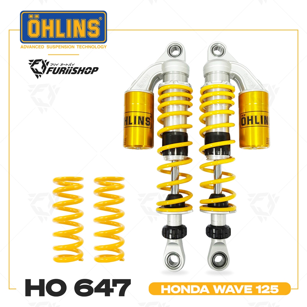 โช๊คหลัง Ohlins HO 647 For Honda Wave 125 FuriiShop | Shopee Thailand