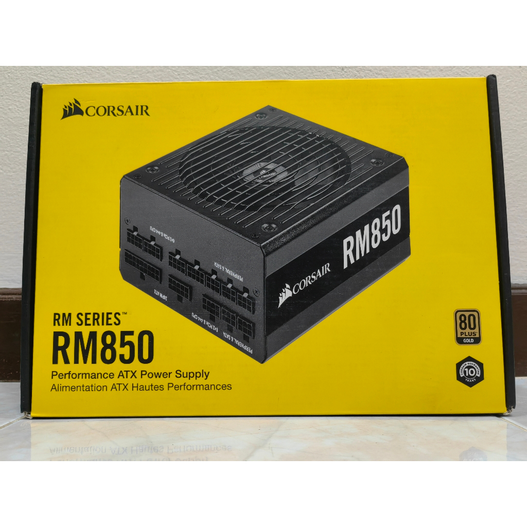 PSU Corsair RM850 (850วัตต์แท้ 80+GOLD) ถอดสายได้ ครบกล่อง ประกันศูนย์ ...