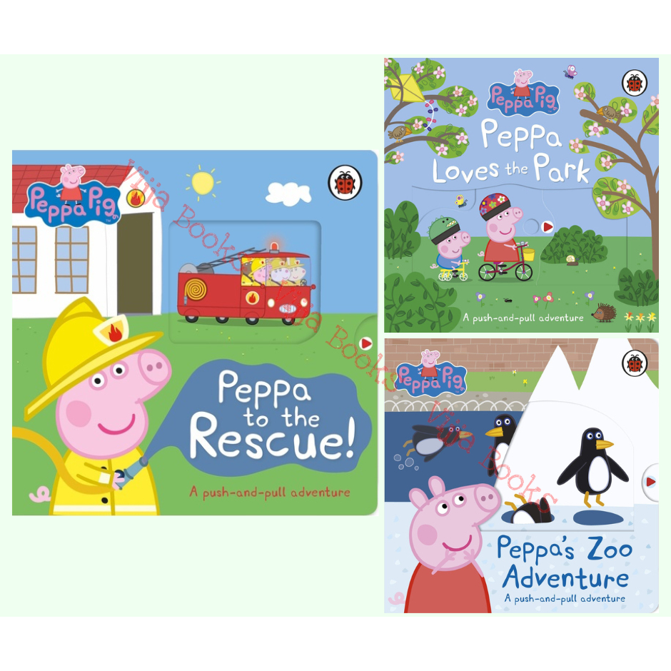 Peppa : A Push-And-Pull Adventure หนังสือเด็ก ภาษาอังกฤษ บอร์ดบุ๊ค ดึง ...
