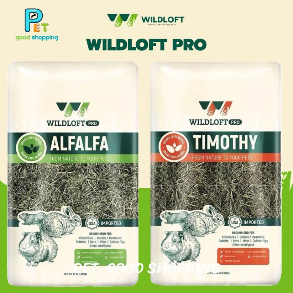 Wildloft PRO SuperPremium Timothy/Alfalfa 35 OZ.อัลฟาฟ่า(ดูรูปก่อนสั่งนะคะ)และทิโมธีร่อนฝุ่น 1 ...
