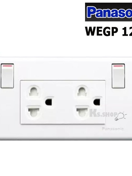 PANASONIC ชุดเต้ารับคู่ 2 ขา 2 ช่อง WEGP 1282 ครบสี | Shopee Thailand