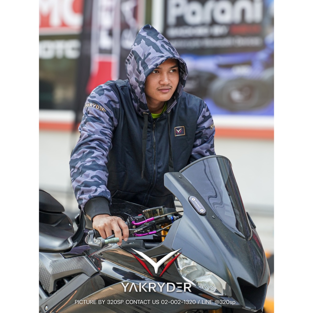 ลด 50 บาท อัตโนมัติ เสื้อฮู้ดมีการ์ด YAK RYDER !! ส่งไว | Shopee Thailand