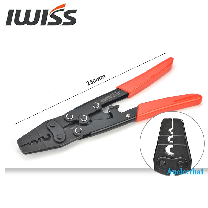 คีมย้ำหางปลา IWISS HS-8 HS-14 HS-16 HS-6M HS-6L คีมย้ำหัวสายไฟ คีมย้ำรูปตัวU ย้ำหางปลาเปลือย ย้ำ ...