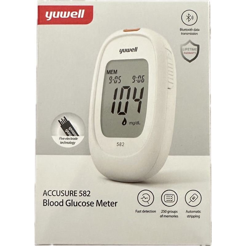 Yuwell เครื่องตรวจน้ำตาล Blood Glucose Monitoring รุ่น Accusure 582 แถบ ...
