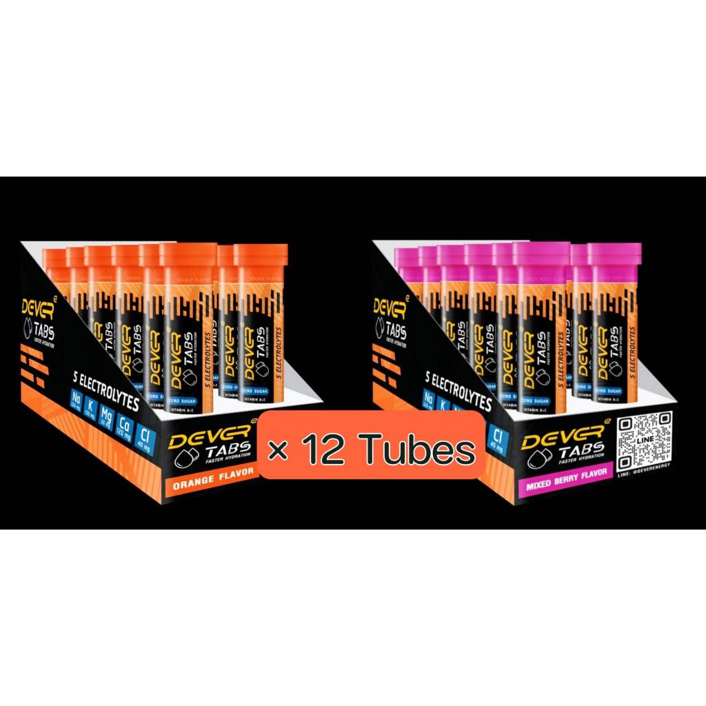 DEVER TABS เกลือแร่เม็ดฟู่กันตะคริว 12หลอด | Shopee Thailand
