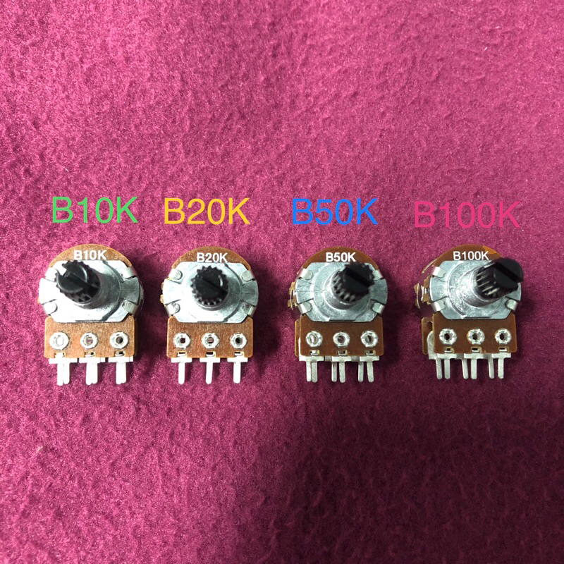 ตัวต้านทานปรับค่าได้ 6ขา B10K/B50K/B 100K โพเทนซิโอมิเตอร์ 10/50/100 ...
