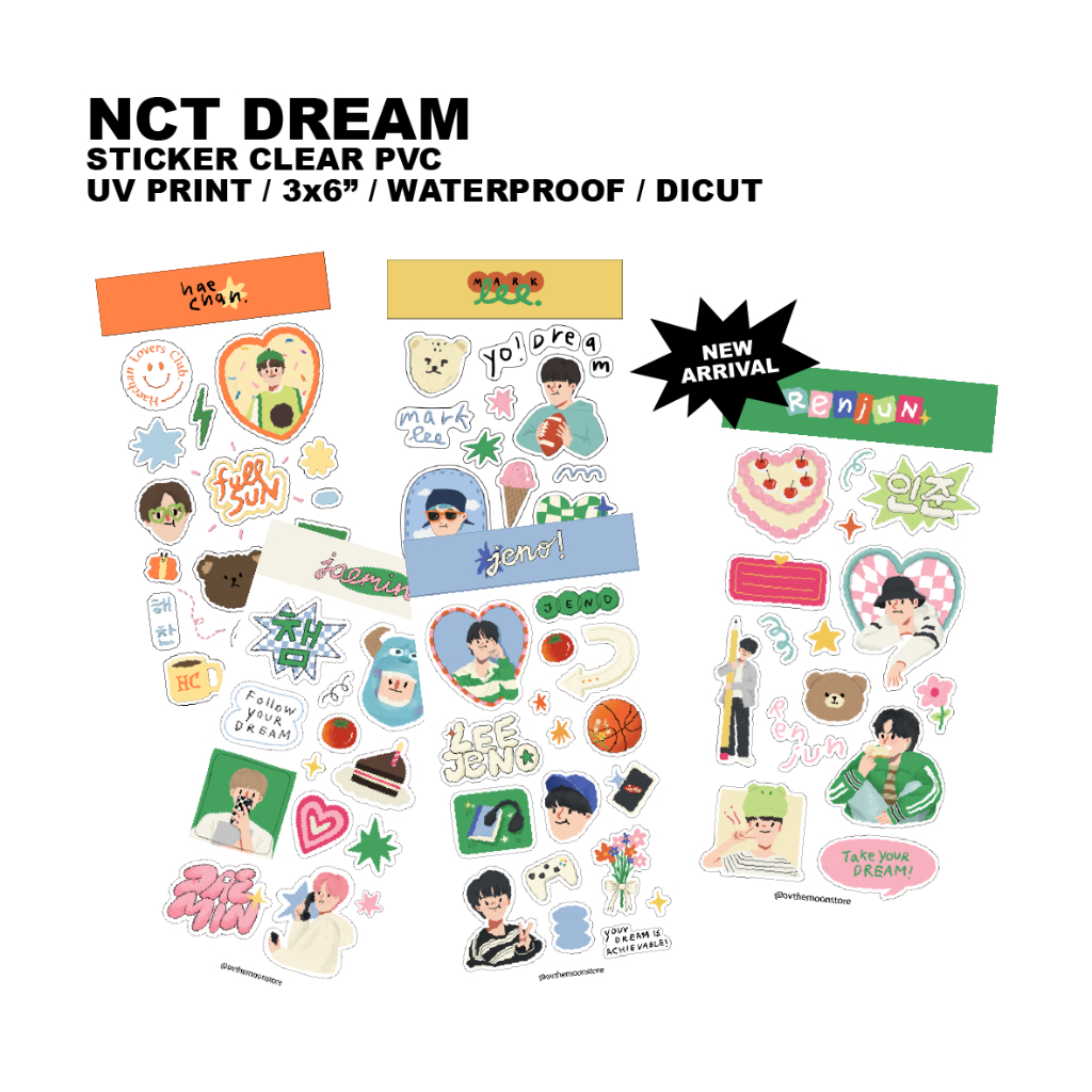 NCT DREAM's Sticker สติ๊กเกอร์ Nct ขนาด 3x6" (เมมเบอร์อื่นทยอยมาค่ะ ...