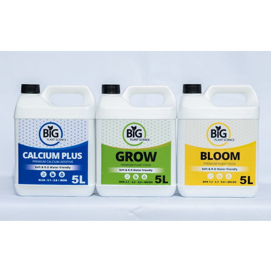 Big Plant Science - Beginner Set - Base Nutrients Set - Grow + Calcium ...