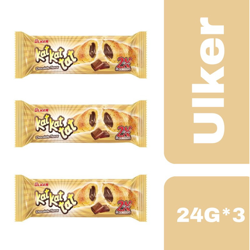 Ulker Kat Kat Tat Puff With Hazelnut Cocoa 24g*3 bag ++ออลเกอร์ แคท แคท ...