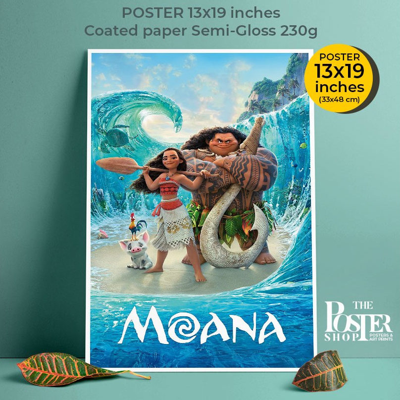 Moana Poster โปสเตอร์ผจญภัยตำนานหมู่เกาะทะเลใต้ - โมอาน่า ภาพขนาด 33X48 ...