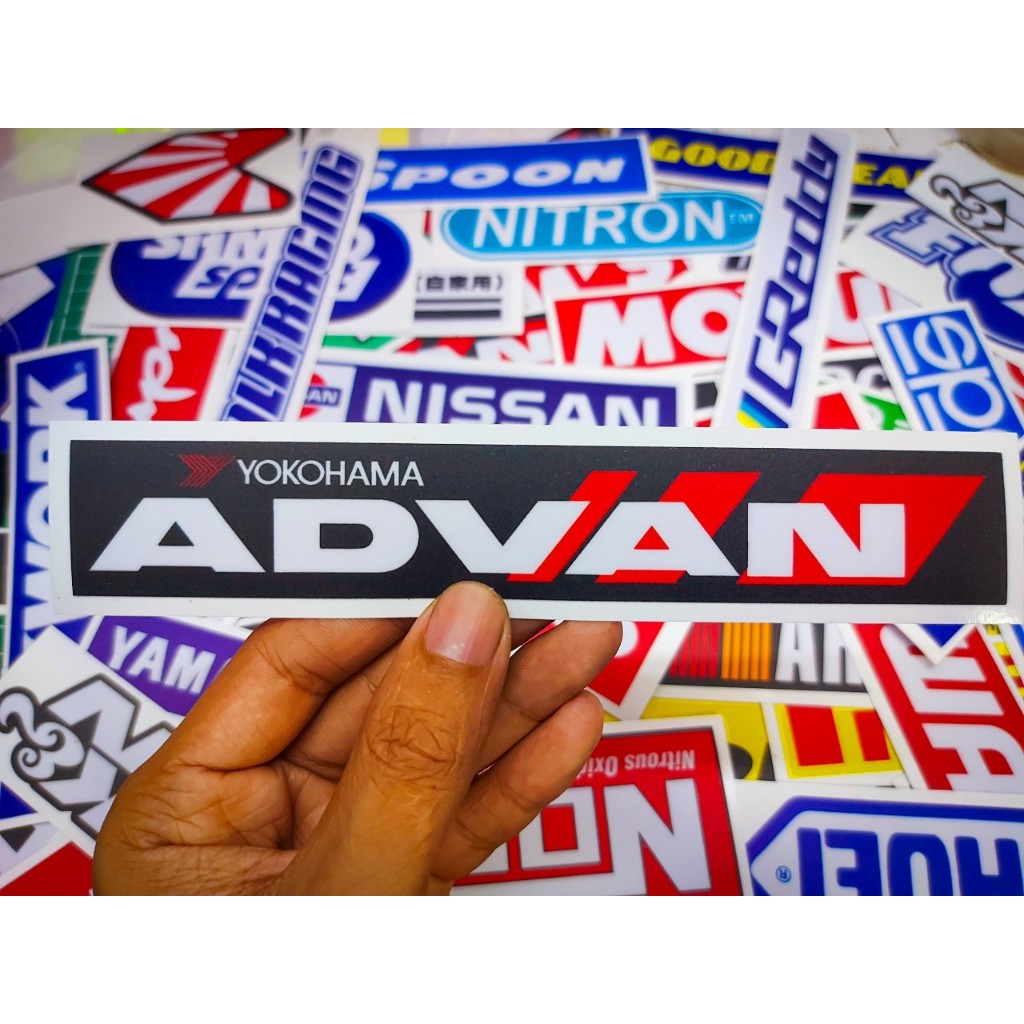 สติ๊กเกอร์ติดรถ ADVAN เคลือบกันรอย กันน้ำ เกรด 2 ปี ขนาด 17.8x3 ...