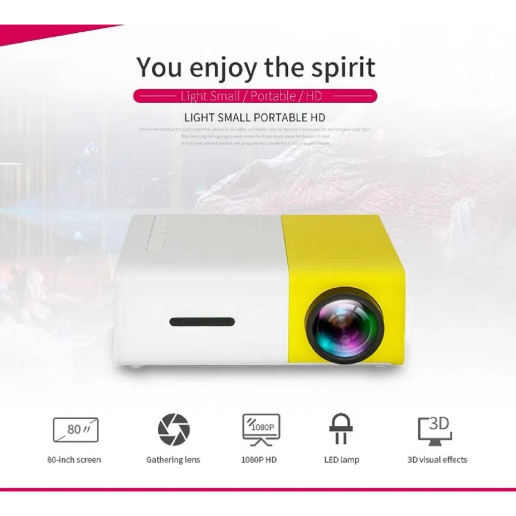 MONOZ Y300 Projector Android 9.0 LED Full HD WiFi โปรเจคเตอร์พกพา มินิ ...