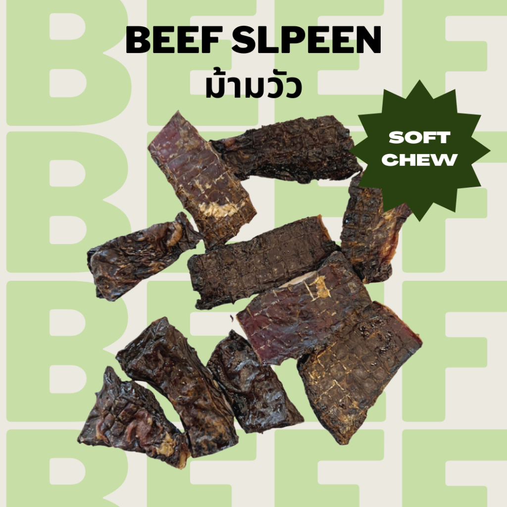 ม้ามวัว ขนมหมาแมวอบแห้ง แก้เบื่อ ขัดฟัน Bella's Bites Beef Spleen Treat ...