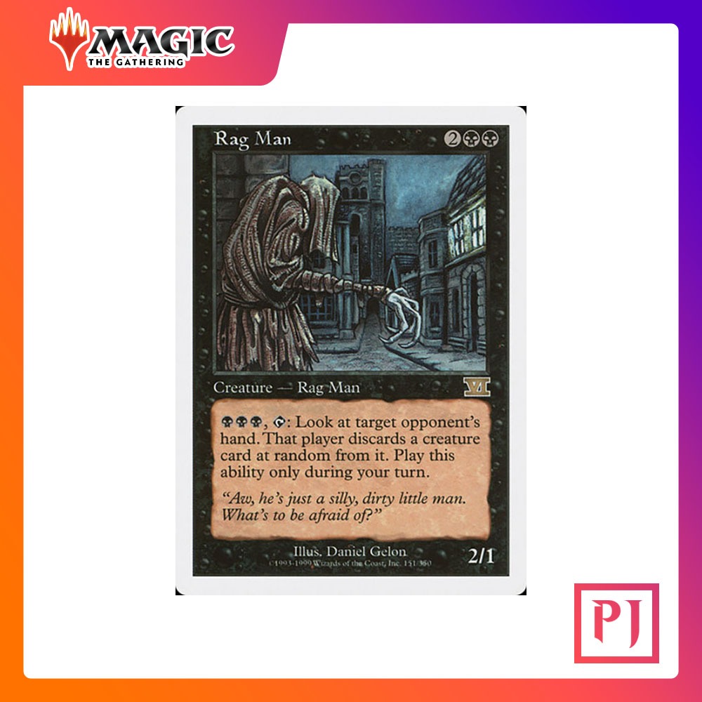 [MTG] Rag Man [6TH] [BLACK] [RARE] [NORMAL] [ENG] (การ์ดเมจิค / Magic ...