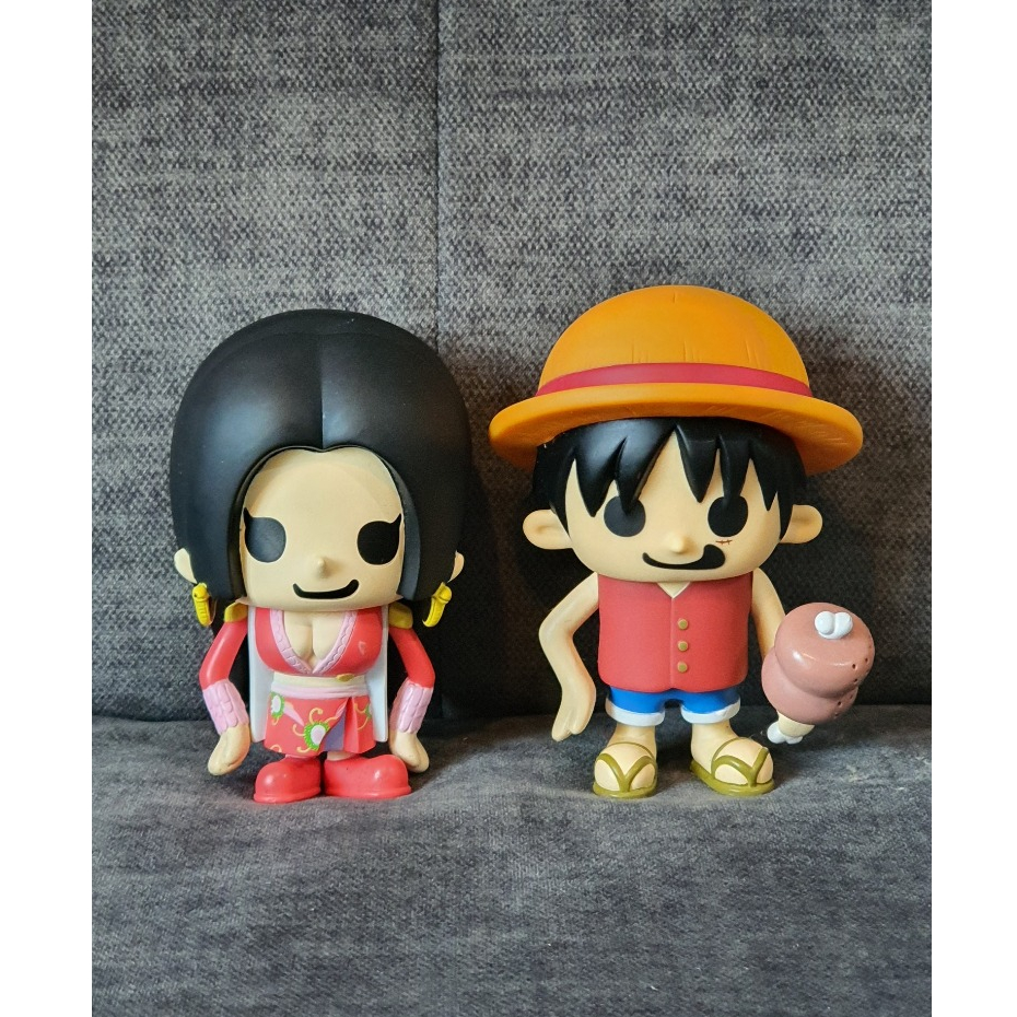 Banpresto panson work figure one piece งานแท้มือ 2 ลูฟี่กับโบอา ...