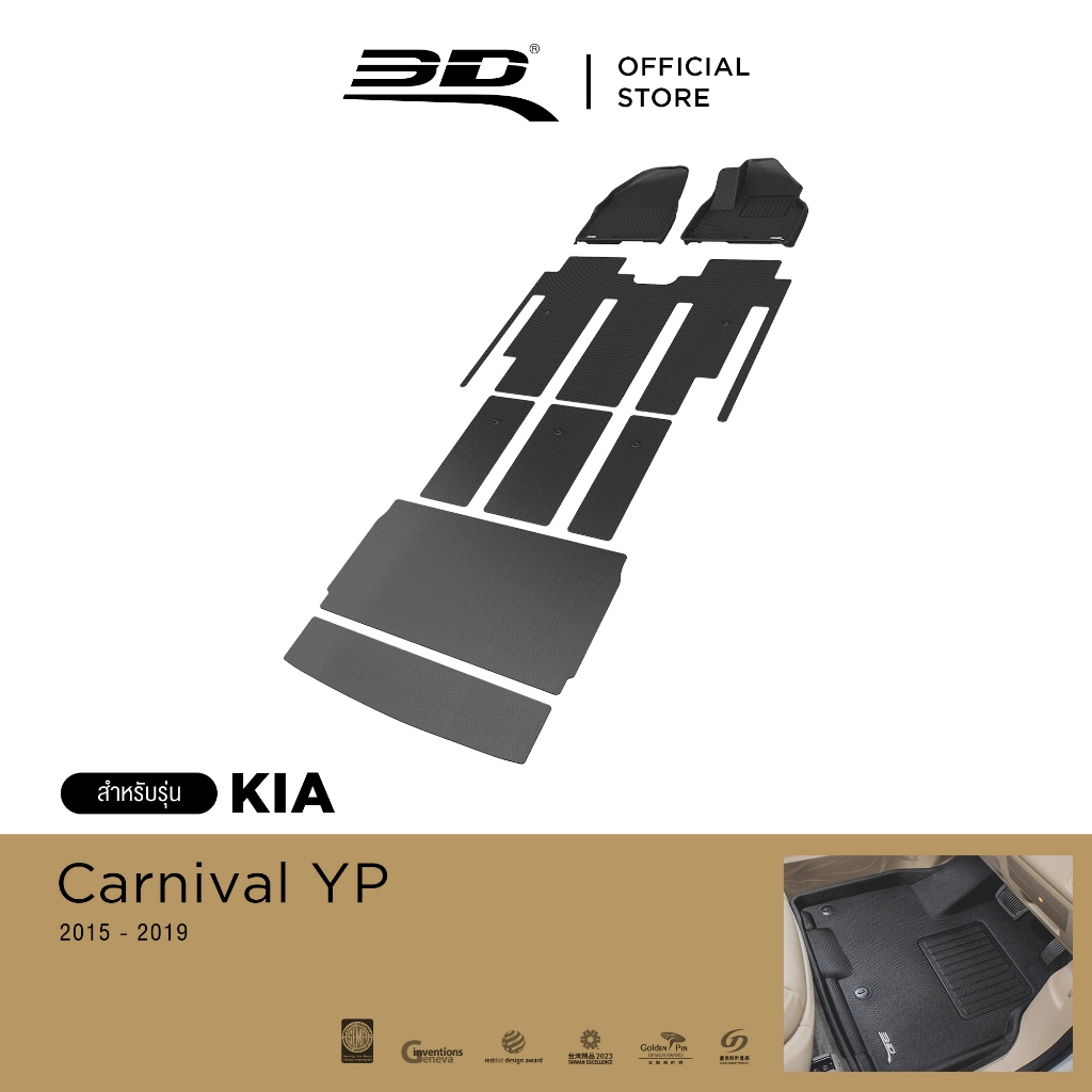 3D Mats พรมปูพื้นรถยนต์ KIA CARNIVAL (KA4) 2020-2024 พรมกันลื่น พรมกันนํ้า พรมรถยนต์ | Shopee ...
