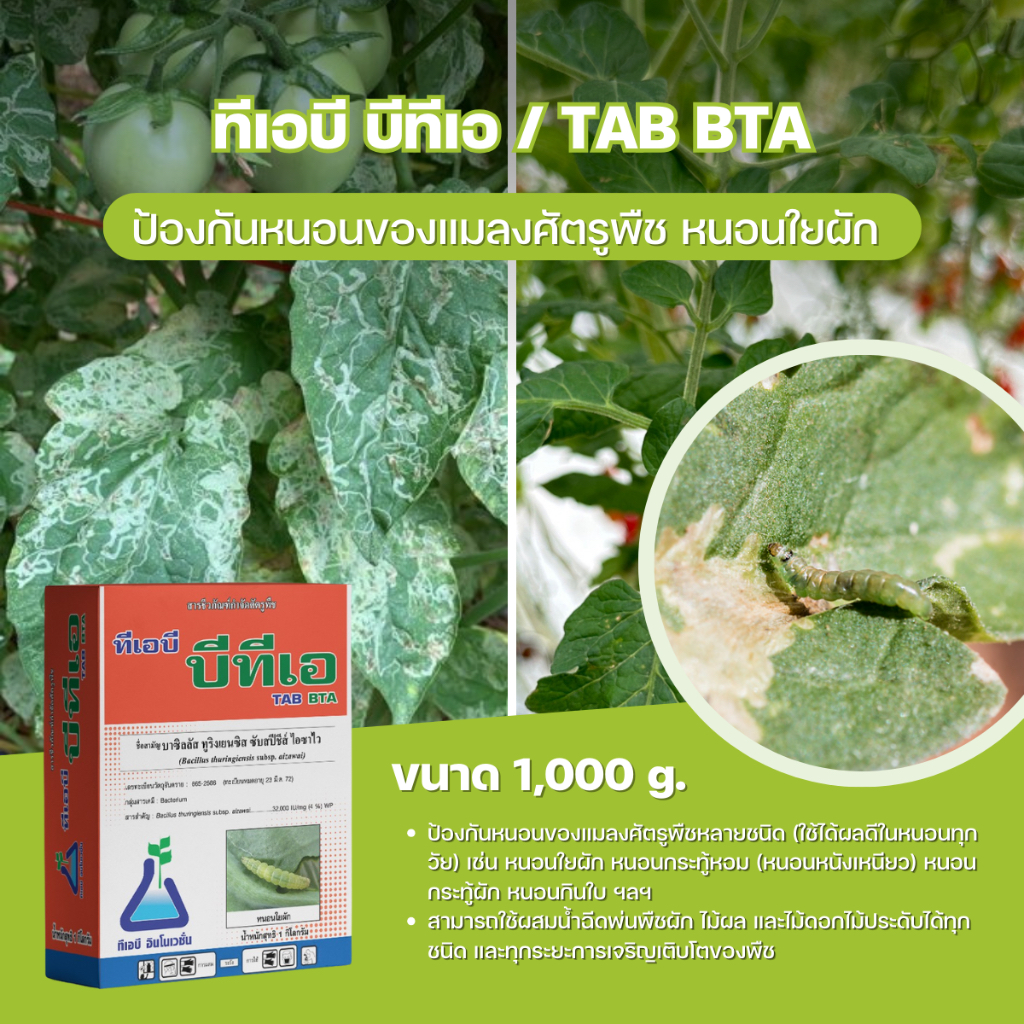 บาซิลลัส ทุริงเยนซีส / ทีเอบี บีทีเอ / TAB BTA 1,000 g. | Shopee Thailand