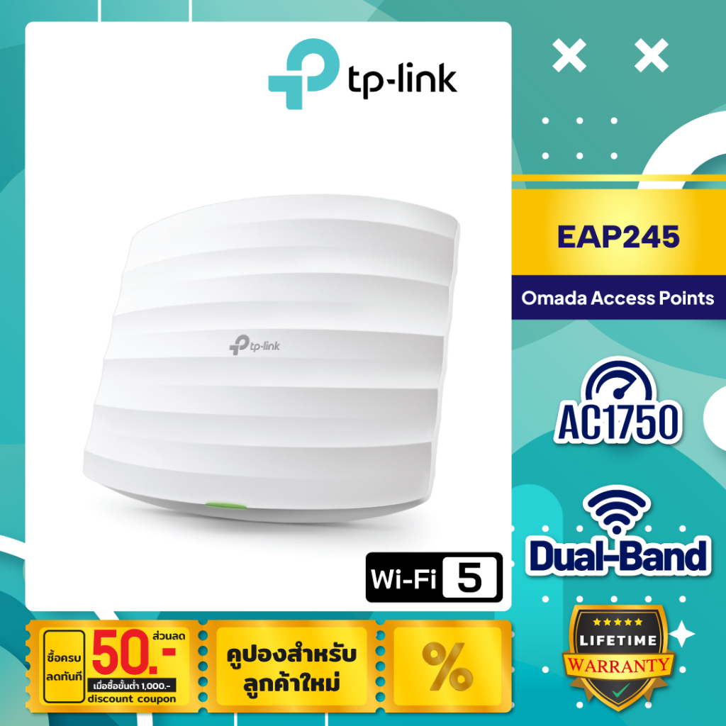TP-Link AC1750 Wireless MU-MIMO Gigabit Ceiling Mount Access Point รุ่น ...