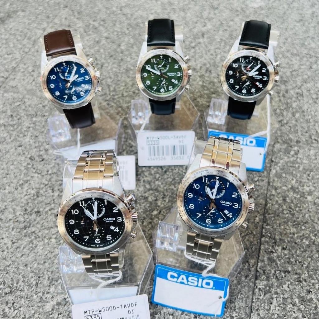 นาฬิกา Casio Standard World Time รุ่น MTP-W500 สายหนังแท้ สินค้าของแท้ ...