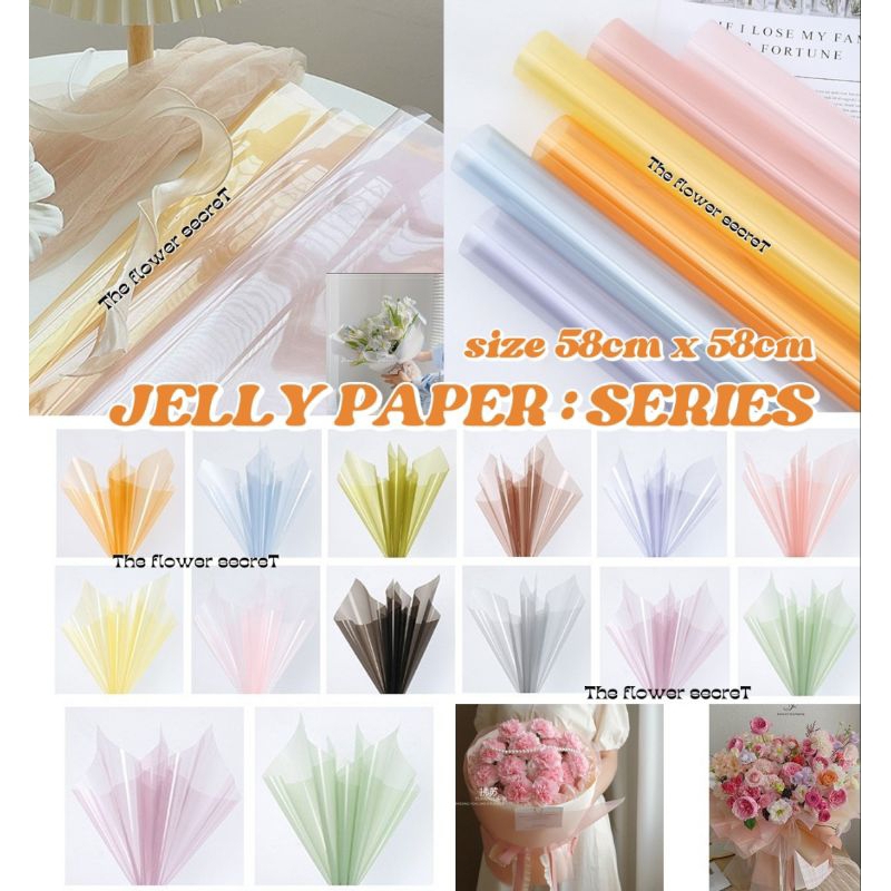 🌷{พร้อมส่งในไทย} 🌷 JELLY PAPER : SERIES กระดาษเยลลี่ใสโปร่งแสง กระดาษใส ...
