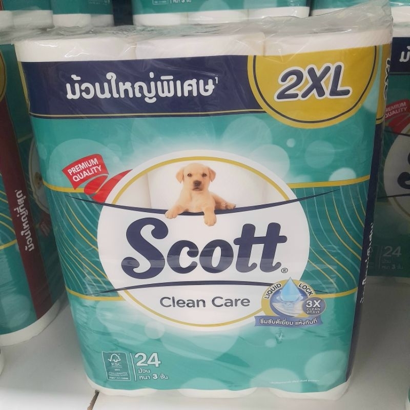 Scott clean care ม้วนใหญ่พิเศษ 2XL แพ็ค 24 ม้วน | Shopee Thailand