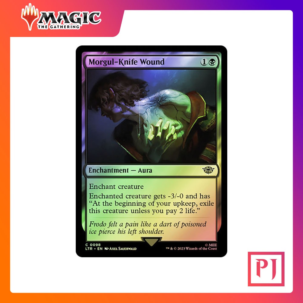 [MTG] Morgul-Knife Wound [LTR] [BLACK] [COMMON] [FOIL] [ENG] (การ์ดเม ...