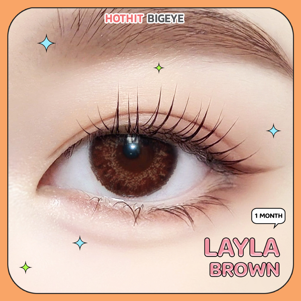 Candylens คอนแทคเลนส์ Layla brown พร้อมส่งแบบปกติและสายตาสั้น | Shopee ...