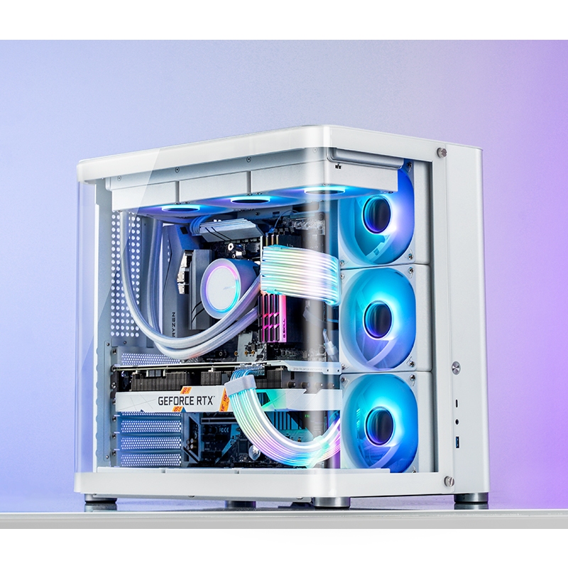มีโค้ดลด1000 Case Jonsbo TK-2 2.0 White ATX Curve Tempered Glass กระจก ...