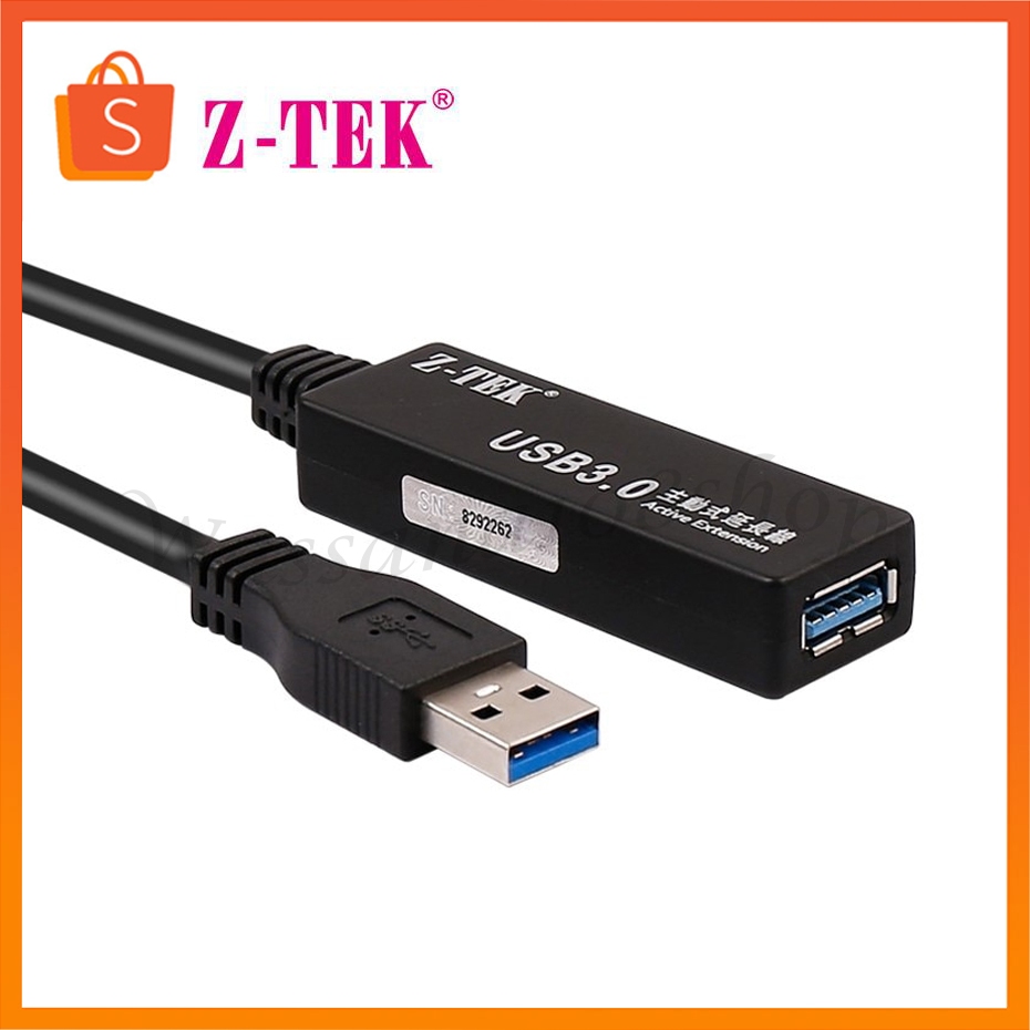 Z-TEK Usb 3.0 Active Extension Cable 5m,10m,15m,20m | Shopee Thailand