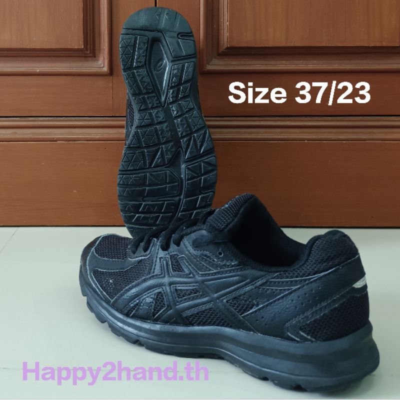 รองเท้ามือ2 Asics Jog100 สีดำล้วน Size ป้าย 37/23 cm. ใส่เรียนใส่เที่ยว ...