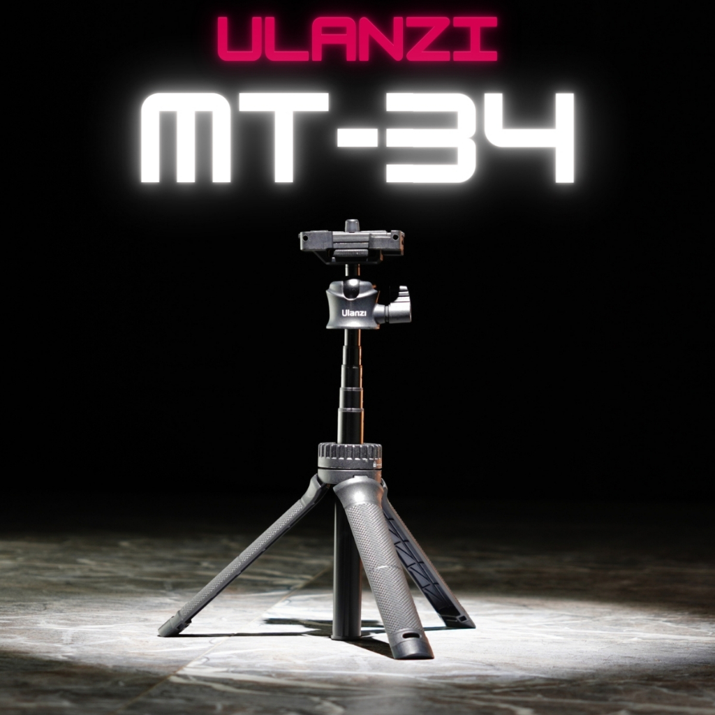 Ulanzi MT-34 Tripod ขาตั้งกล้อง ไม้เซลฟี่ มาพร้อมหัวจับมือถือในตัว รับ ...