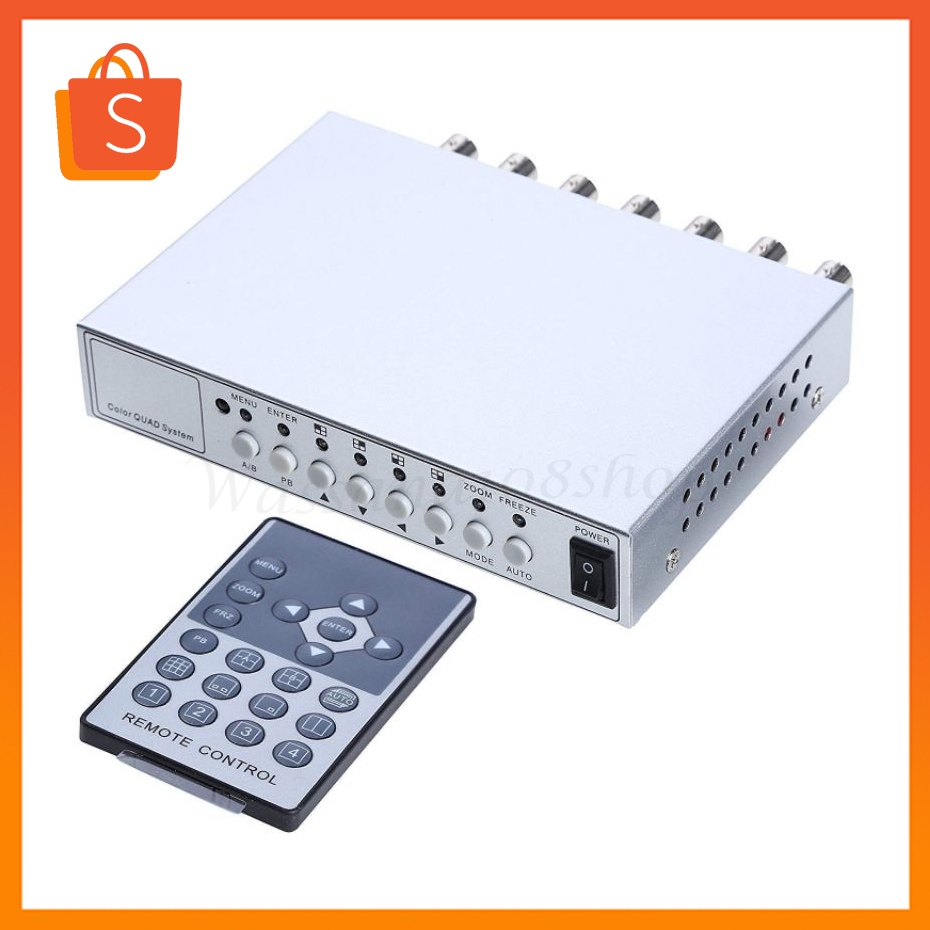 Quad DVR Camera Splitter bnc 4 channel พร้อมอะแดปเตอร์12v-1A | Shopee ...