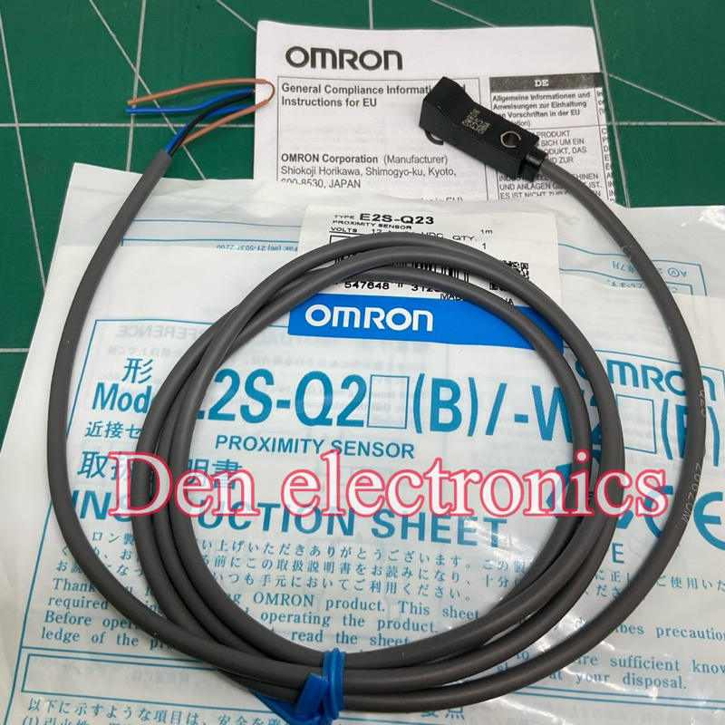 เซ็นเซอร์Omron E2S-Q23 PROXIMITY เซ็นเซอร์ SENSOR 12-24VDC 1M (ของใหม่) ระยะ2.5mm 3สาย ชนิด NPN ...