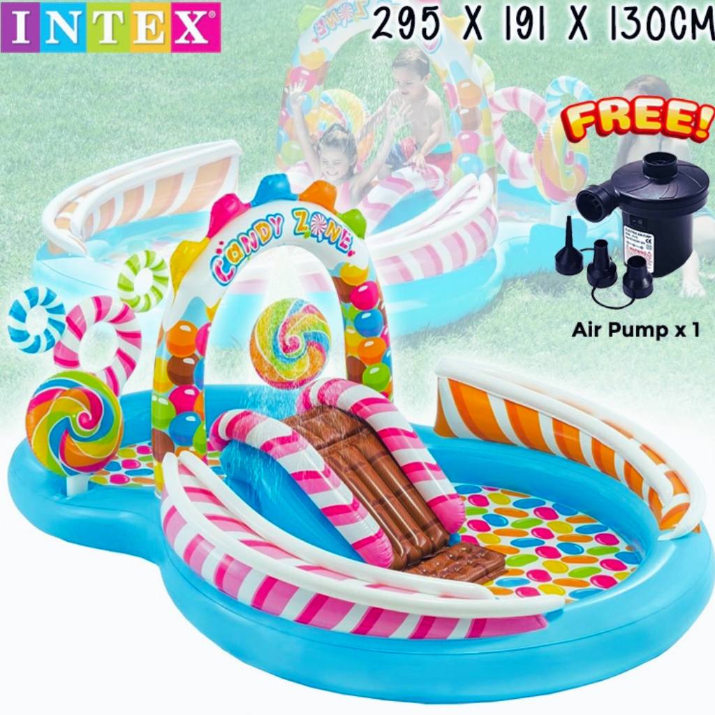 Intex 57149สระสวนน้ำลูกกวาด/INTEXสระน้ำสไลเดอร์ ฟัน แอนด์ ฟรุ๊ตตี้ ...